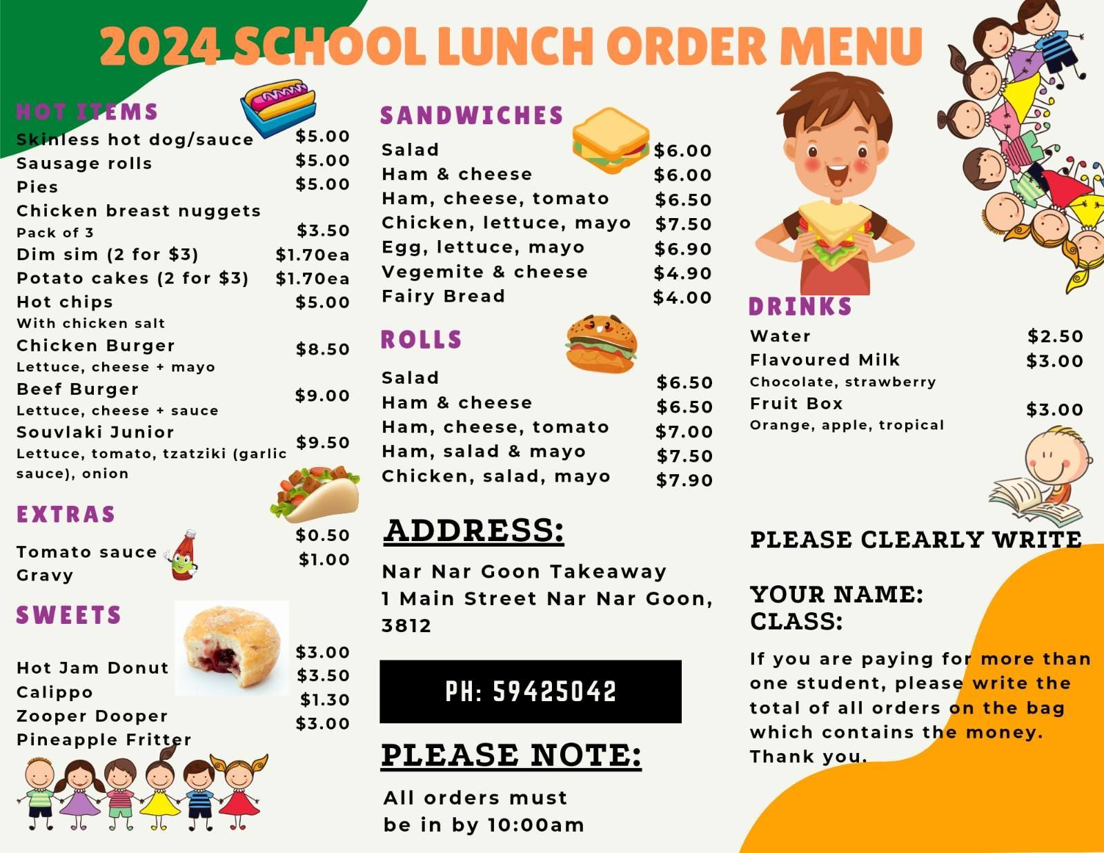 Lunch Orders